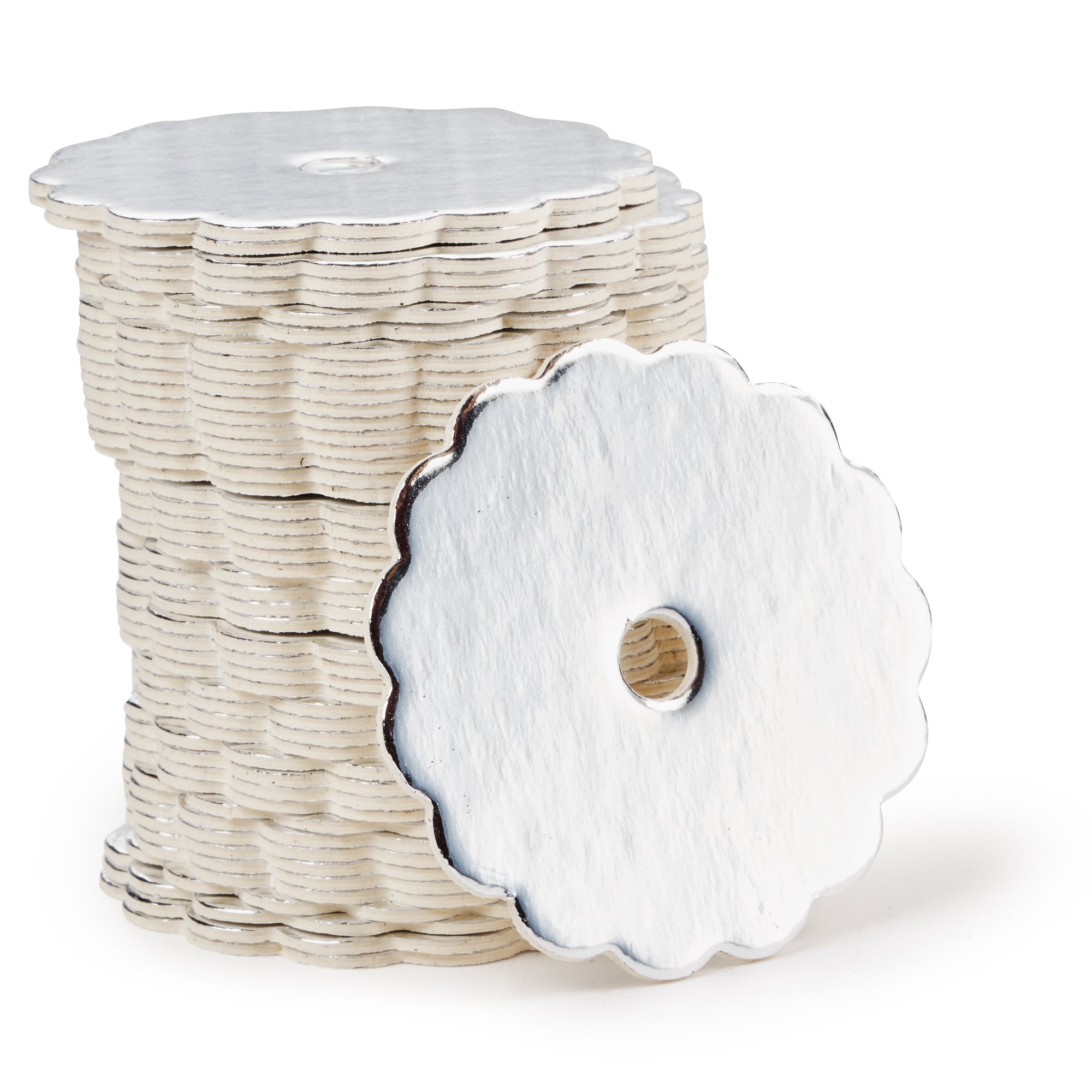 Cake Pop Boards, Scalloped Edge (50 pcs), Silver – My Little Cakepop, llc